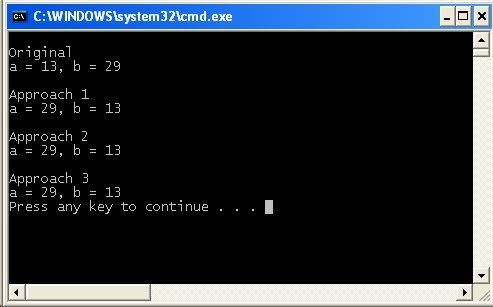 Advanced C++ with Examples: Swap two variables without using third and ...