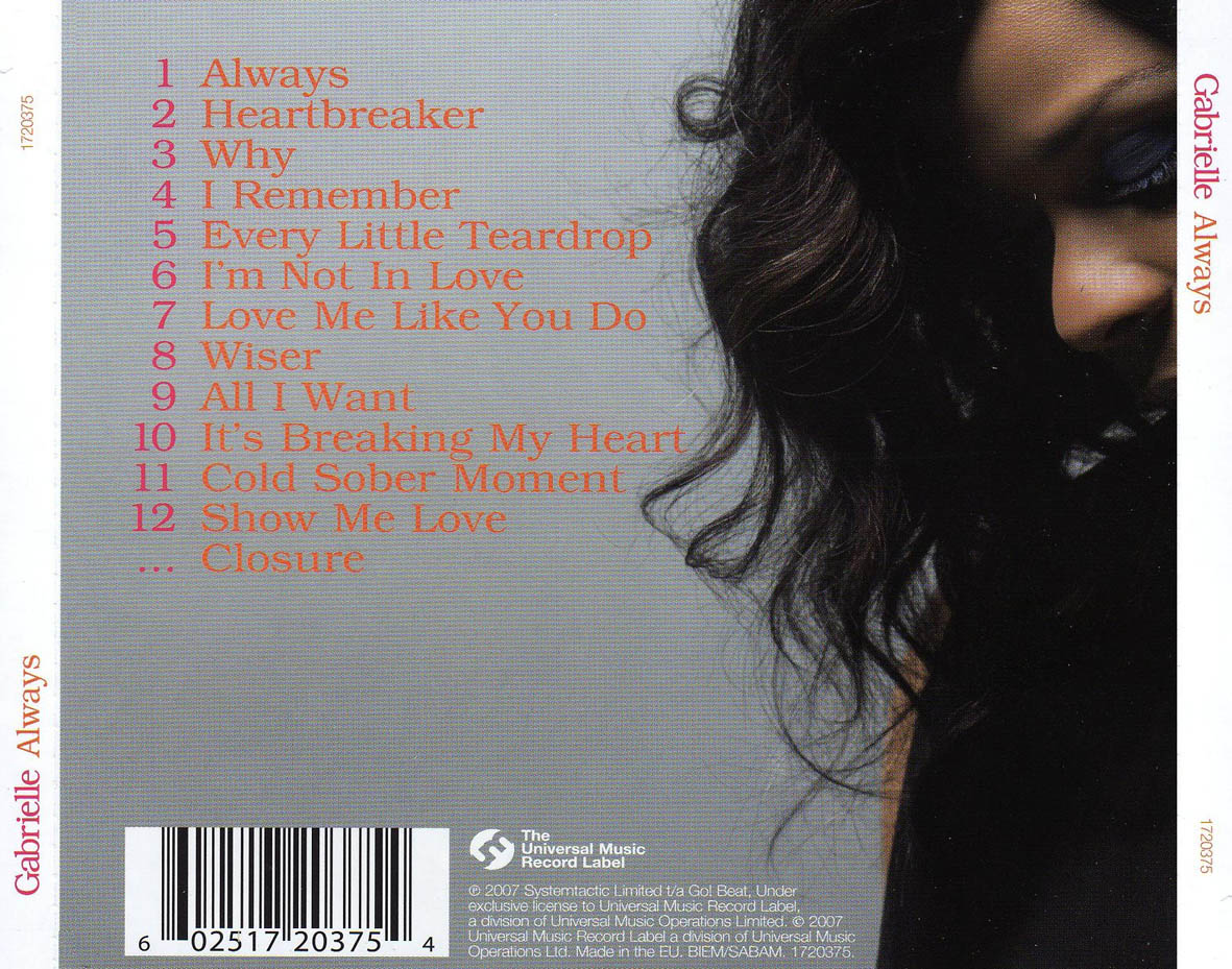CARATULAS DE CD DE MUSICA: Gabrielle Always (2007)