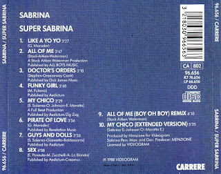 CARATULAS DE CD DE MUSICA: Sabrina Super Sabrina (1988)