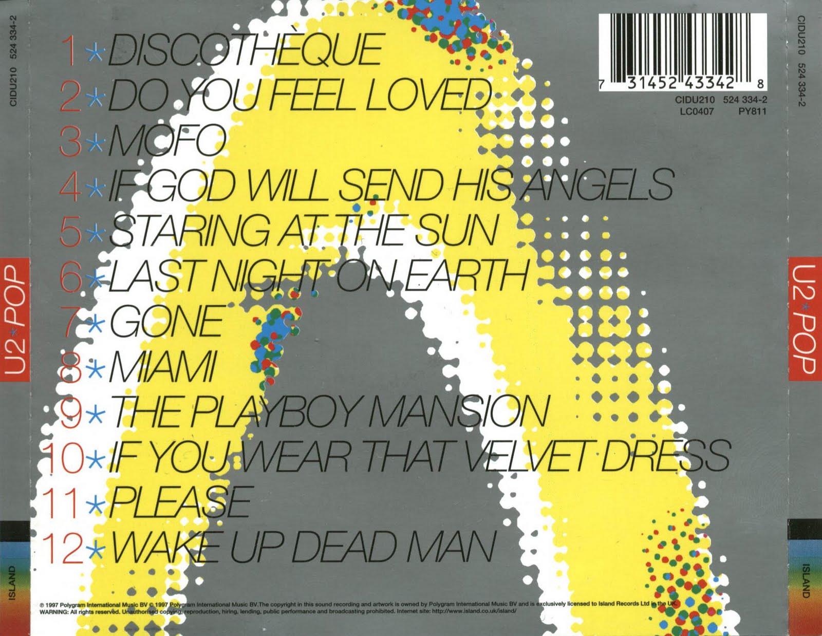 CARATULAS DE CD DE MUSICA: U2 Pop (1997)