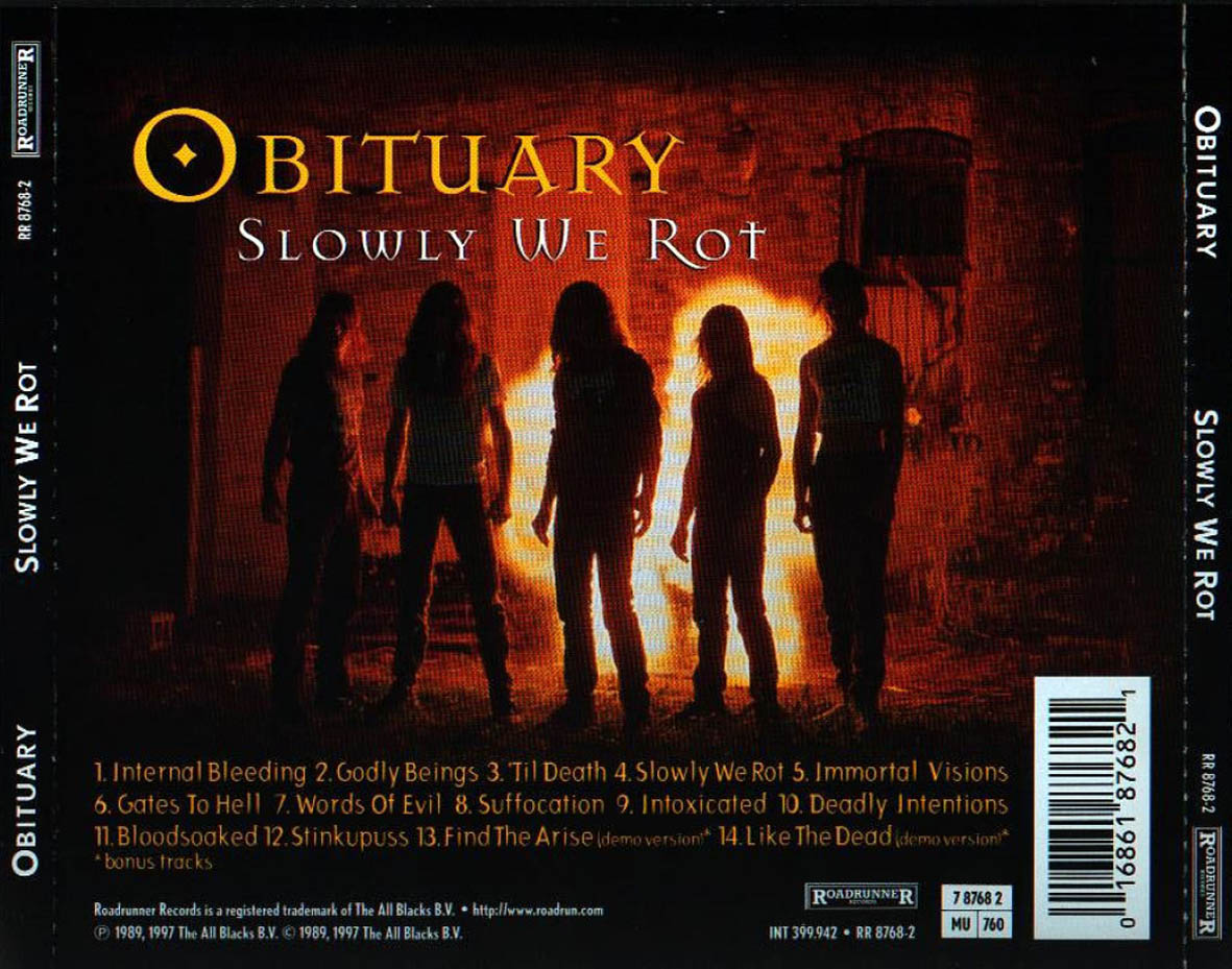 CARATULAS DE CD DE MUSICA: Obituary Slowly We Rot (1989)