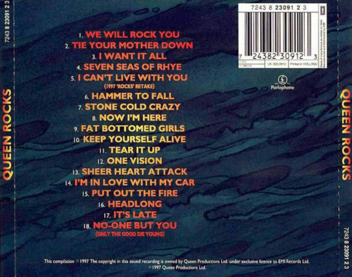 CARATULAS DE CD DE MUSICA: Queen Queen Rocks (1997)