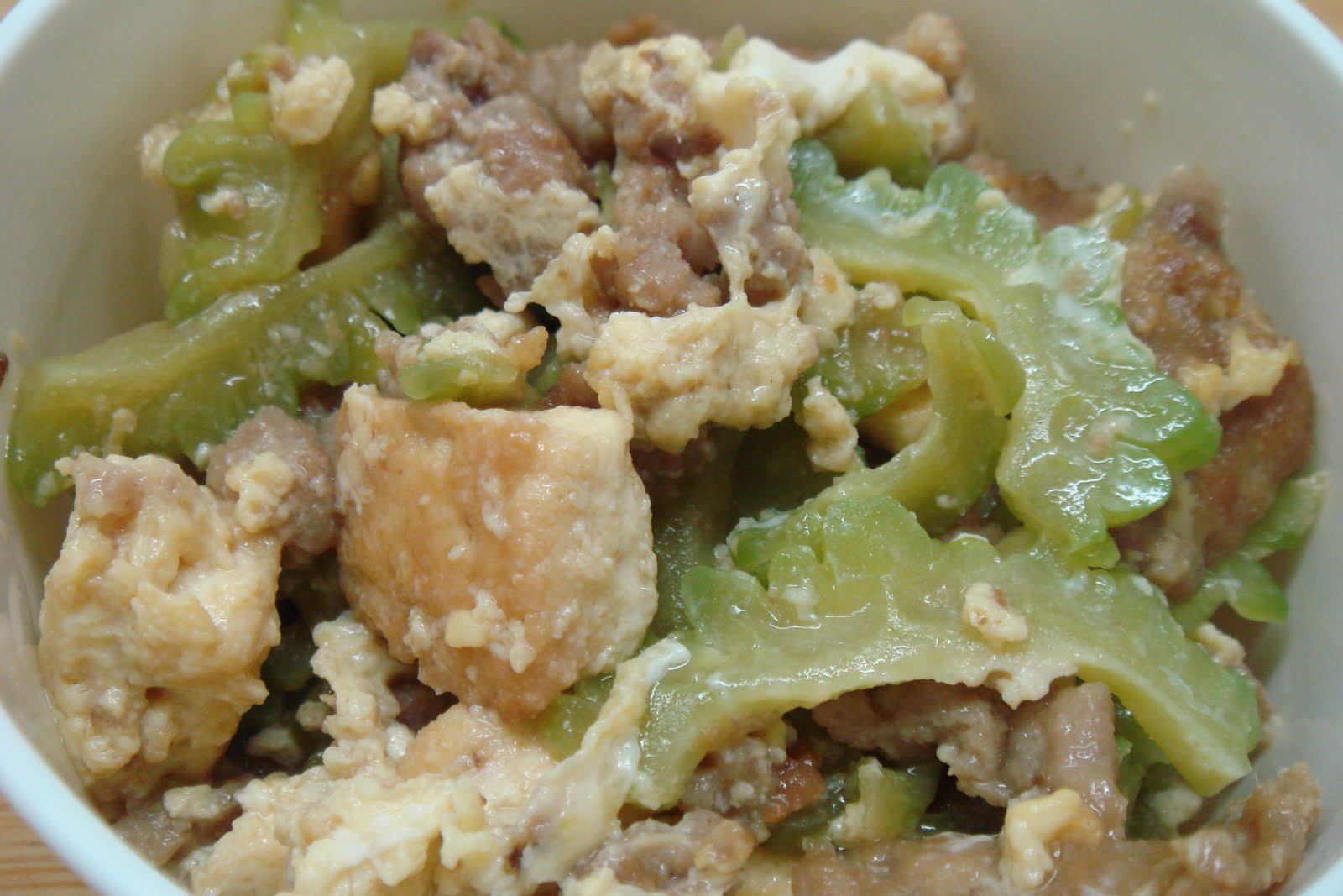 The Butter Moon: Bittergourd with Beancurd, Egg & Minced Meat