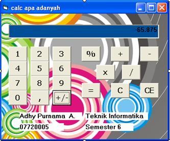 Analisis Program Kalkulator Sederhana VB 6.0 | Tips Tugas Kita