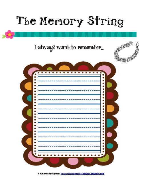 One Extra Degree: Eve Bunting Author Study- The Memory String