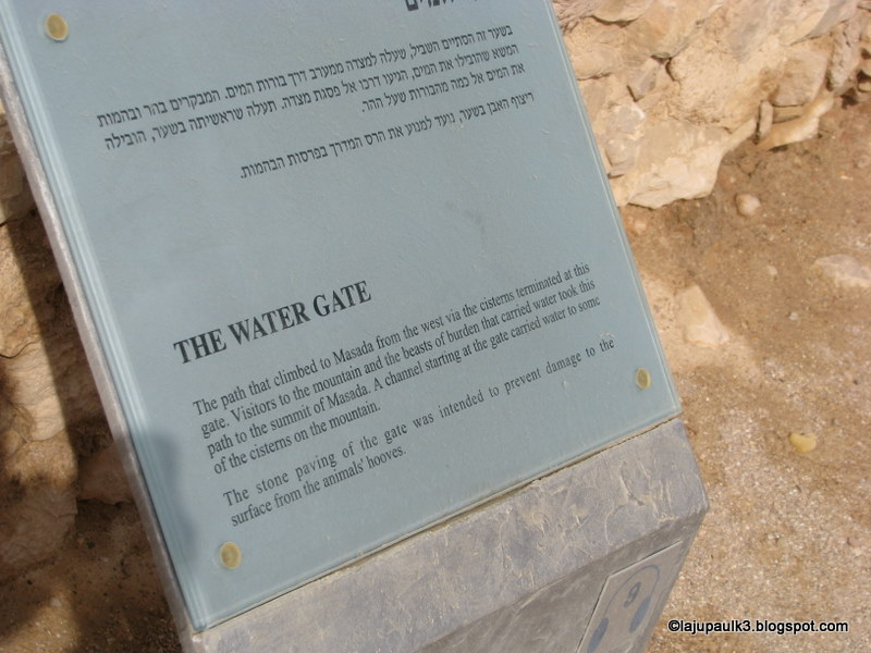 THROUGH THE LAND OF ISRAEL III: The Water Gate of Masada. A channel ...