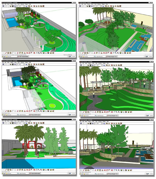 arsitektur lansekap: beberapa contoh desain dari lansekap