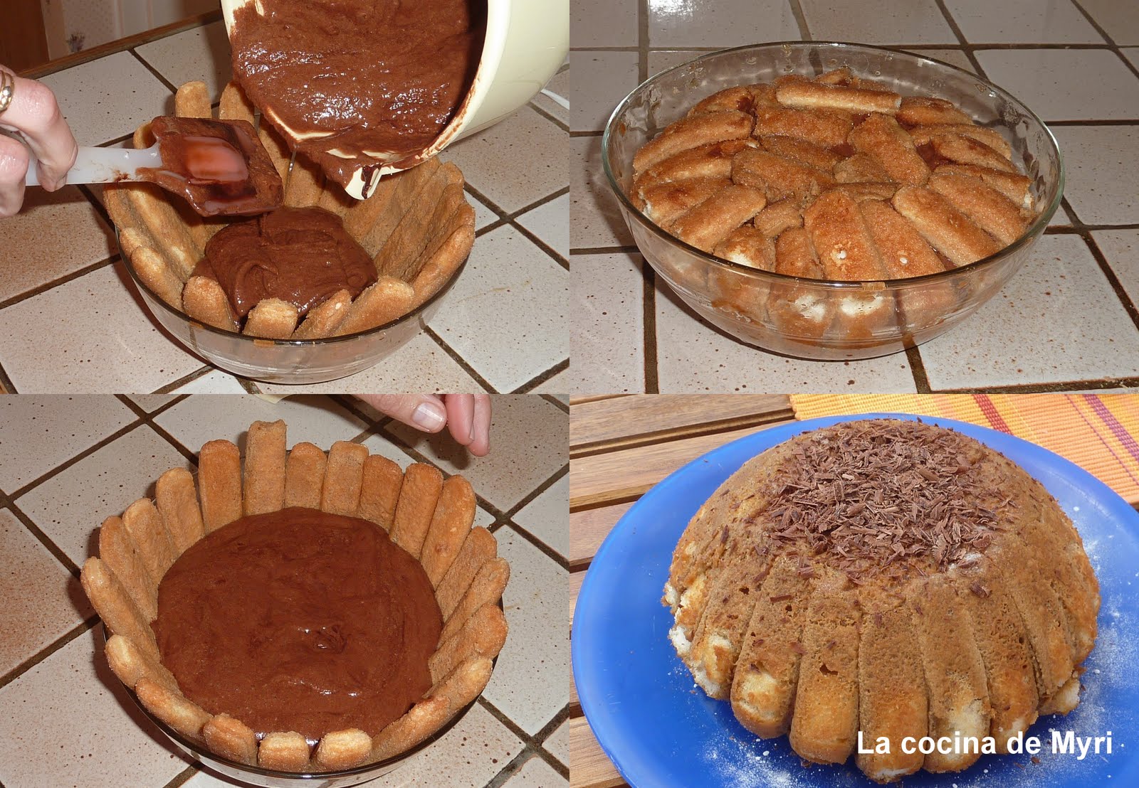 La cocina de Myri: Charlotte (Charlota o Carlota) de chocolate y café