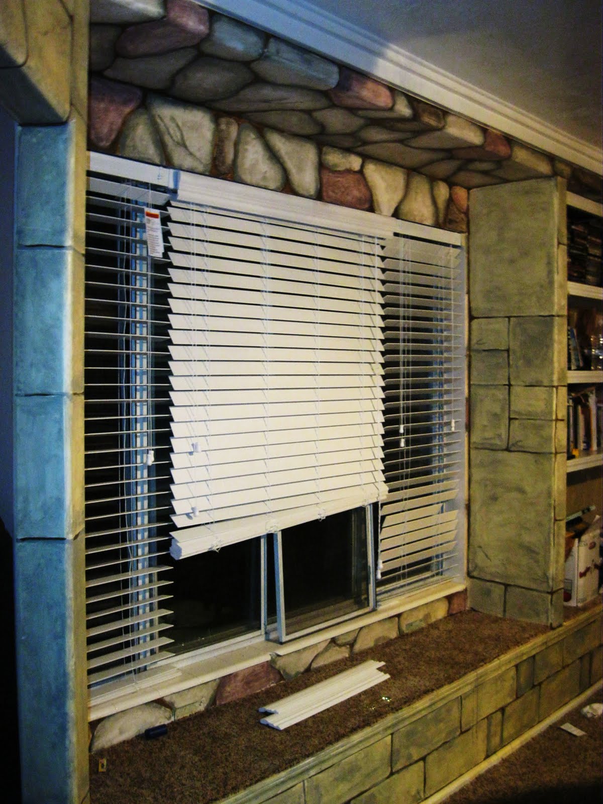 Bawden Fine Murals: Faux painted brick and stone for a castle look.