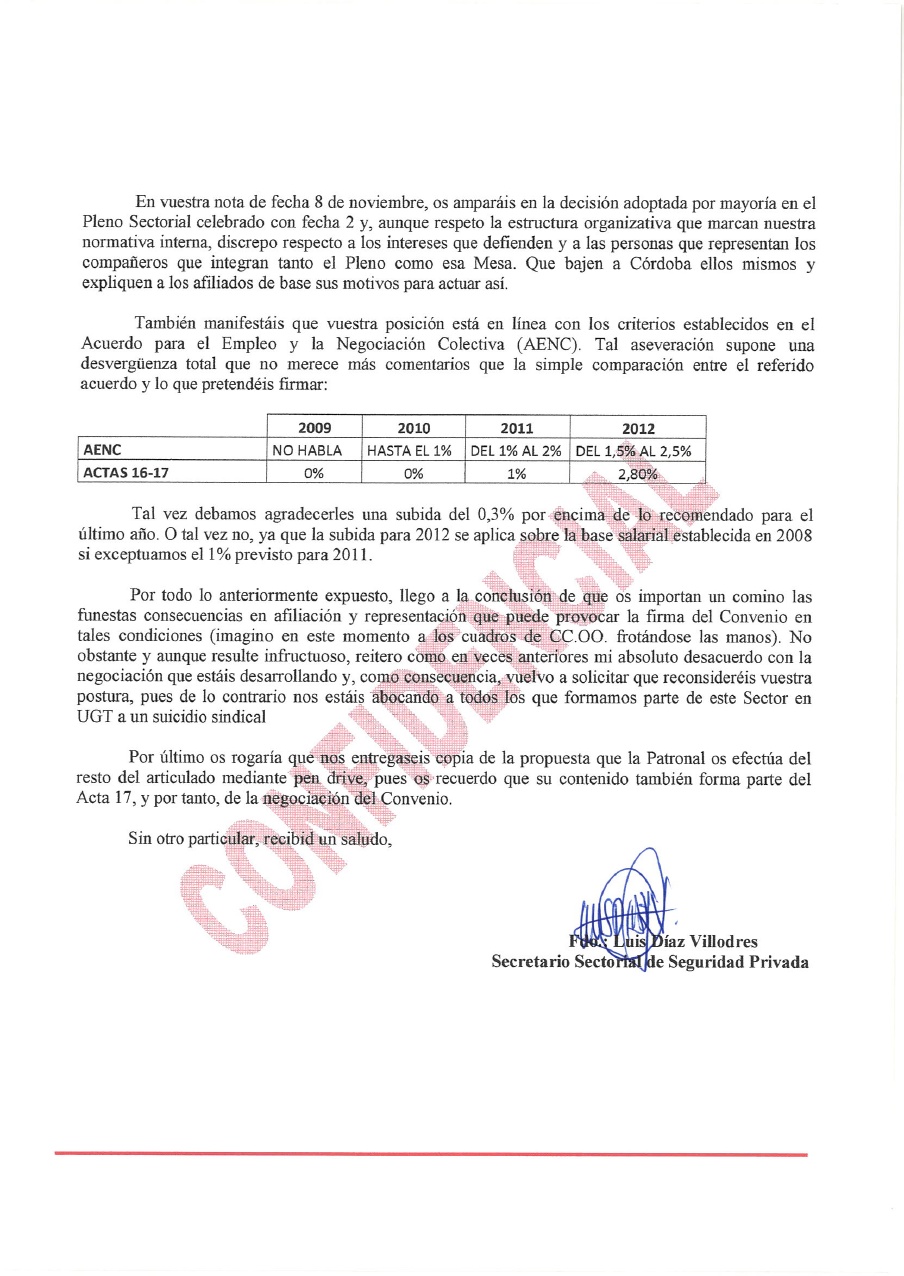 Eisegoria Informa Seguridad: COMUNICADO INTERNO UGT