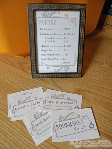 FallenPeach, Photography, Graphic Design and Fine Art: Craft Fair Prep ...