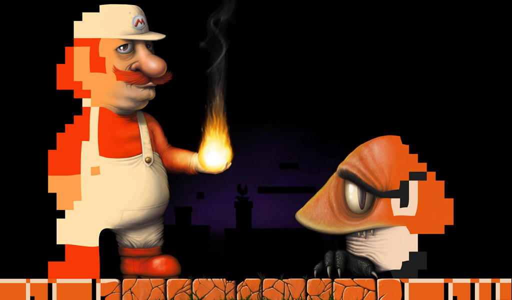 wallpapers blog: Funny Mario Wallpaper