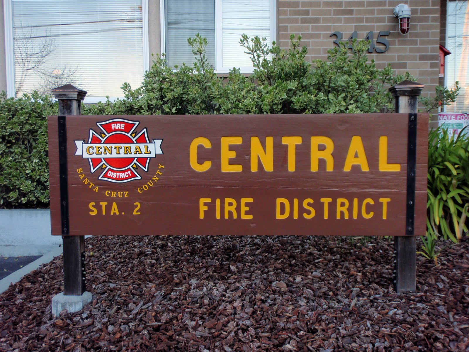 Duren Painting: Central Fire District Station 2 sign refinishing.