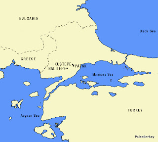 PaleoBerkay Archaeology: Map: Paleolithic of Turkish Thrace