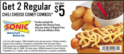 Centsible Savings: Sonic Coupon