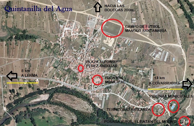 El Bauto y su caminar Virtual: Mapa de Quintanilla del Agua
