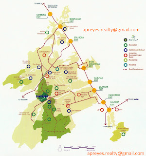 Ayala Land Real Estate Philippines: Santierra Nuvali Location Map