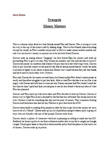 As Media Production: Scripts, Storyboards & Synopsis