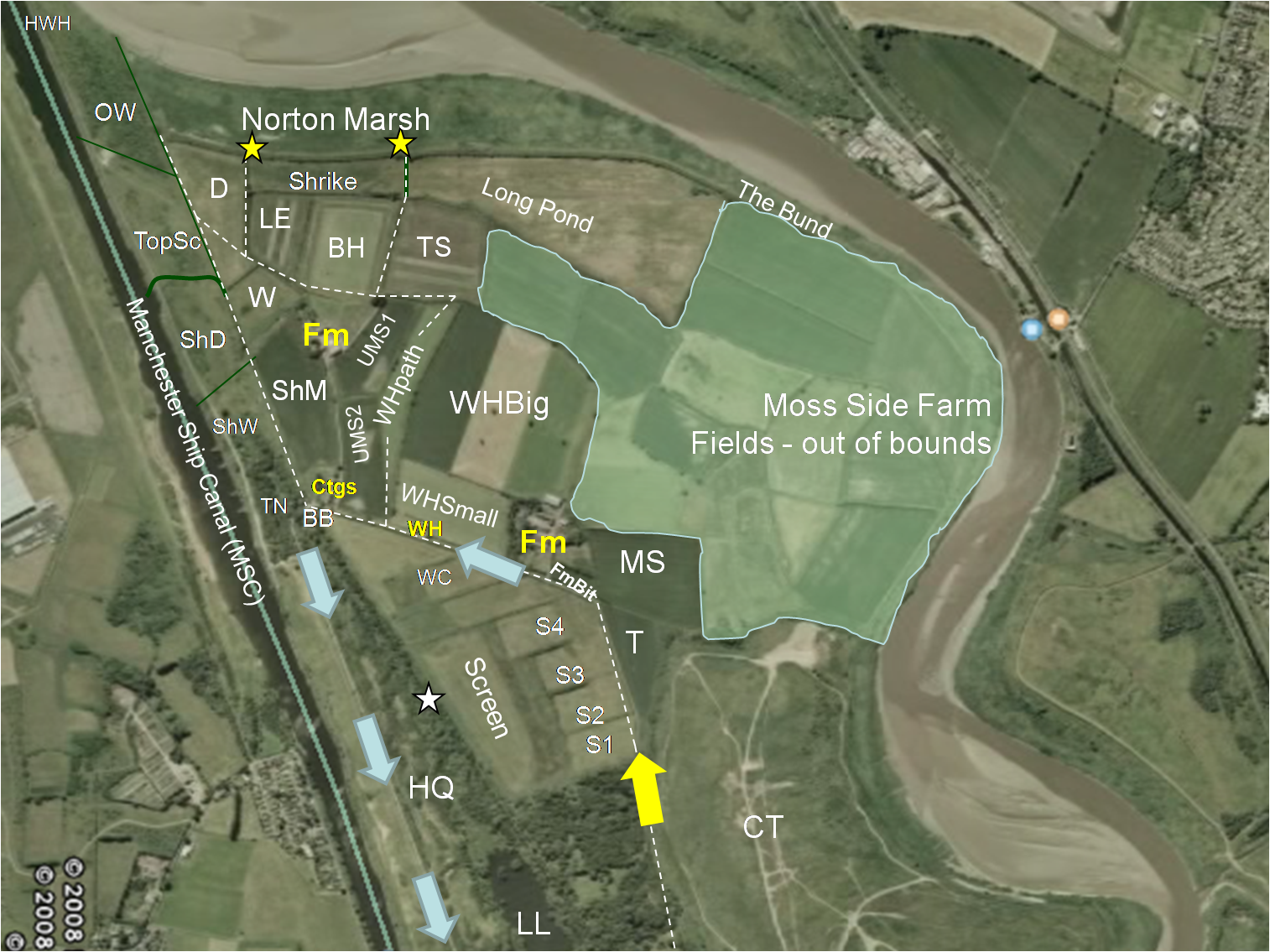 Moore Birds and Birding...: Birding on Upper Moss Side: a photo guide