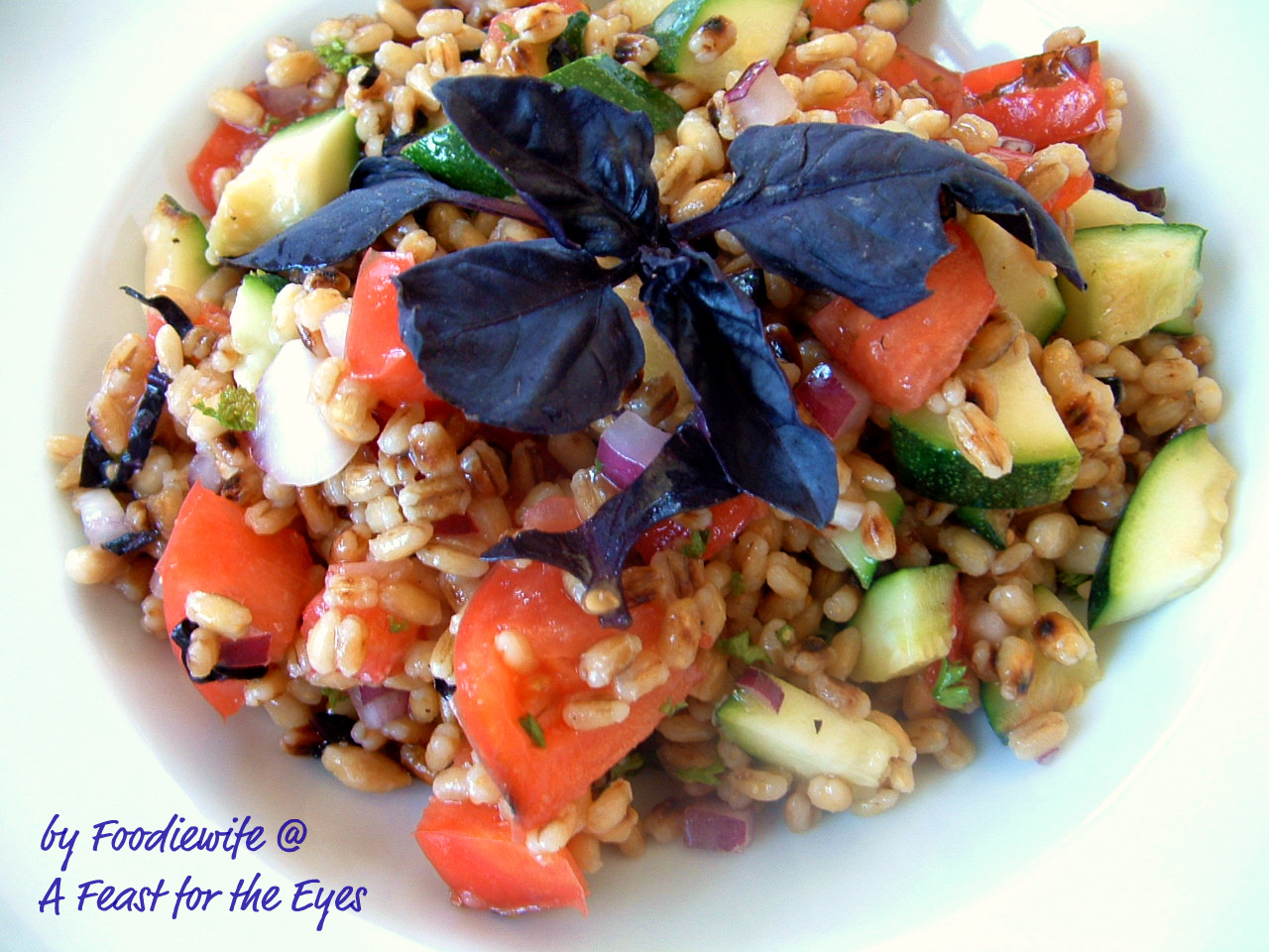 Toasted Barley Salad with Fresh Herbs, Heirloom Tomatoes and Zucchini ...