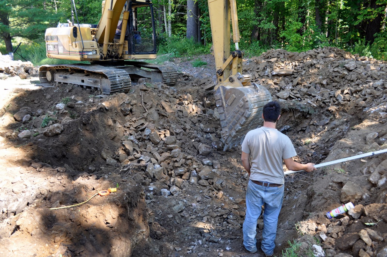 The Grange House: Foundation Hole is Dug
