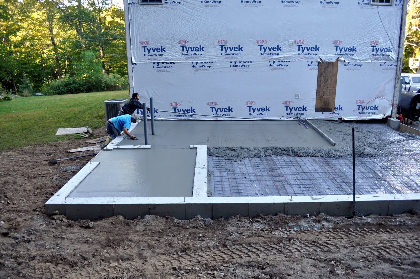 The Grange House: Garage Foundation and Slab Finished