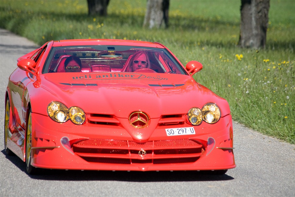 Golden Modified Mercedes SLR McLaren | Car And Engines