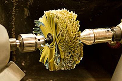 Scrollsaw Workshop: Make your own sanding mop on the cheap.