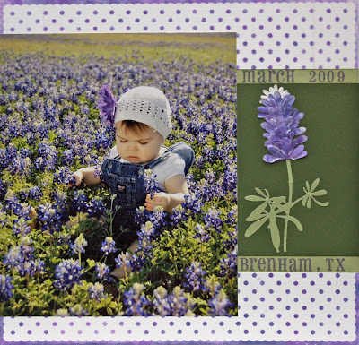 Tanya's Snappy Scrappy: Trinity's Bluebonnet Layouts FINALLY done!