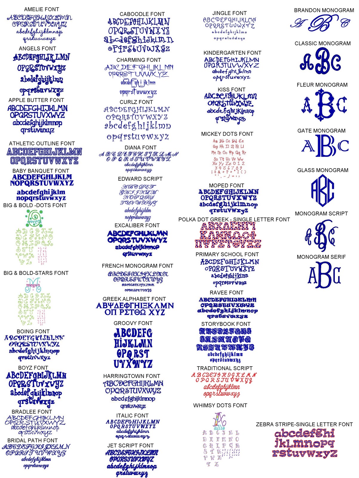 Lyrical Letters: Monogram Font Options