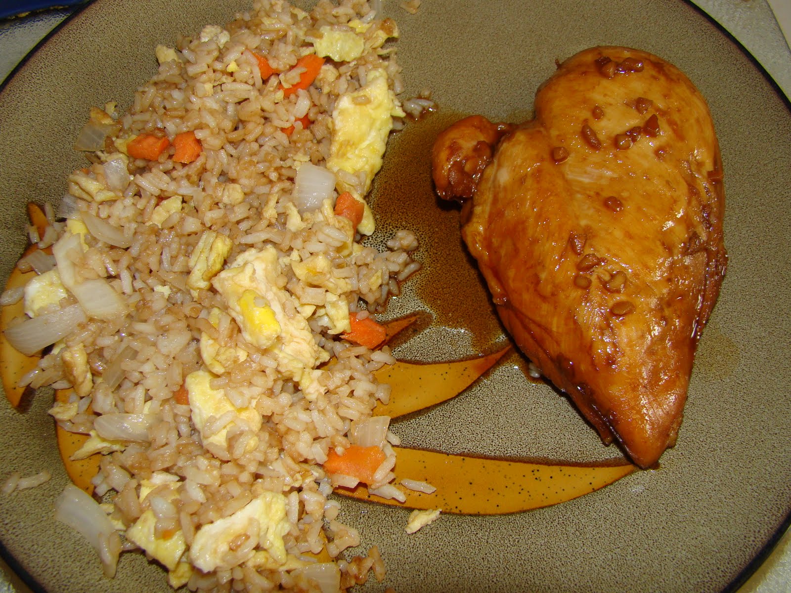 Diapers~ Dogtags ~ Delicious Dishes: Red Cooked Chicken and Fried Rice