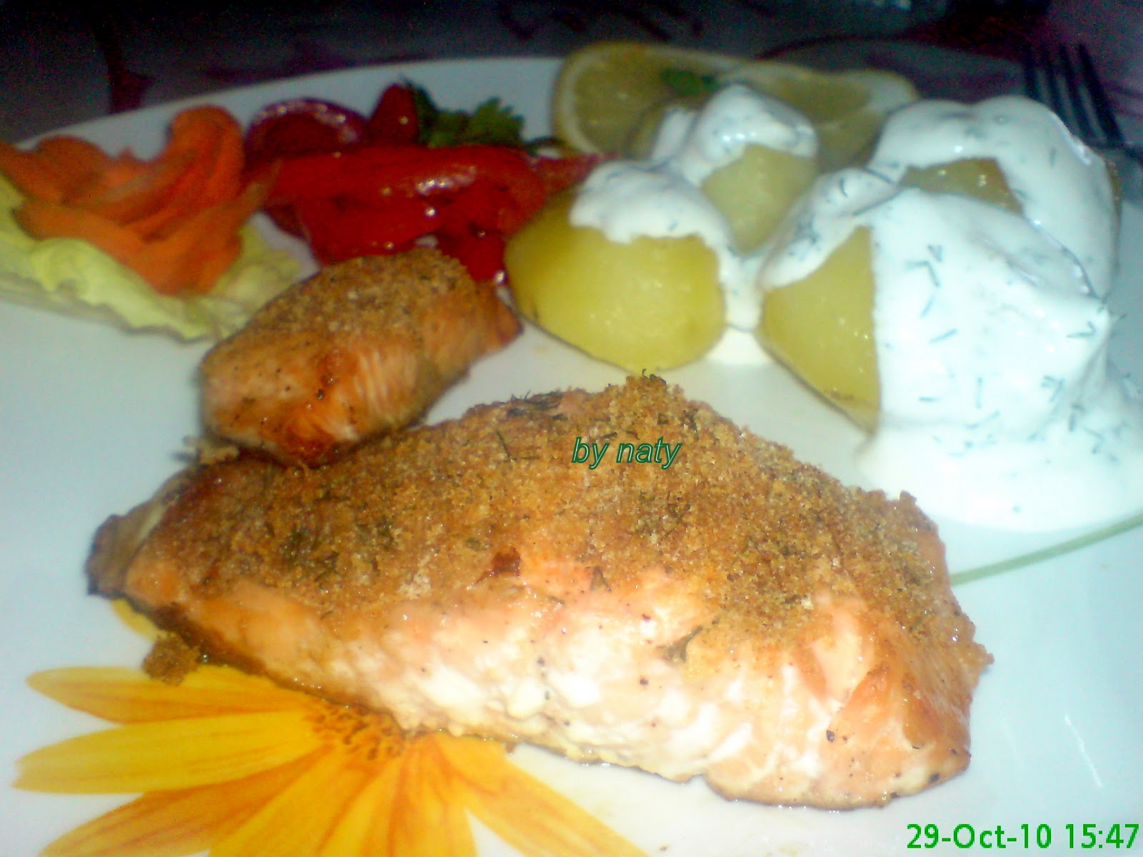 Retete pentru incepatori si nu numai...by Naty: Somon in crusta aromata