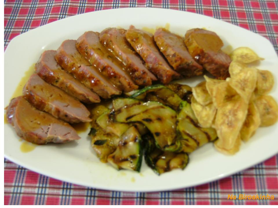 Filé Mignon Suíno com Molho Cítrico - Na Biroskinha