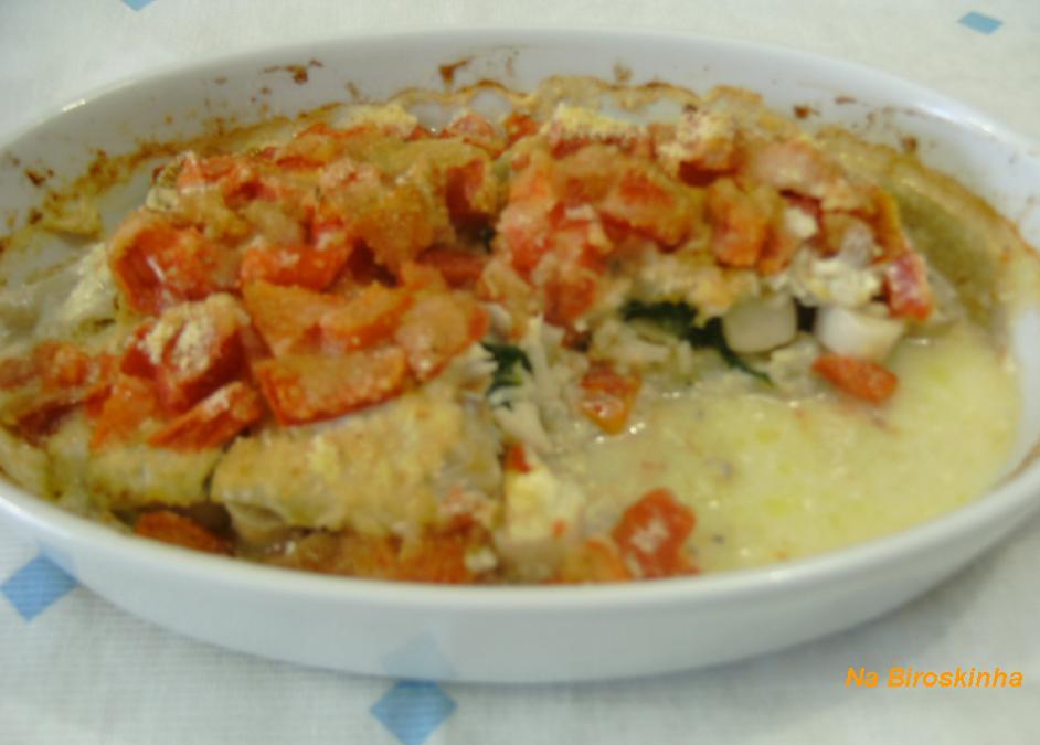 Filé de Merluza ao Forno - Na Biroskinha