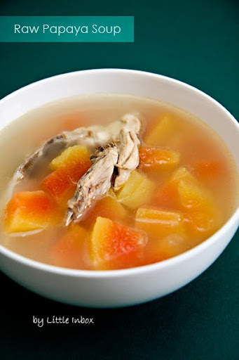 Little Inbox Recipe ~Eating Pleasure~: Raw Papaya Soup