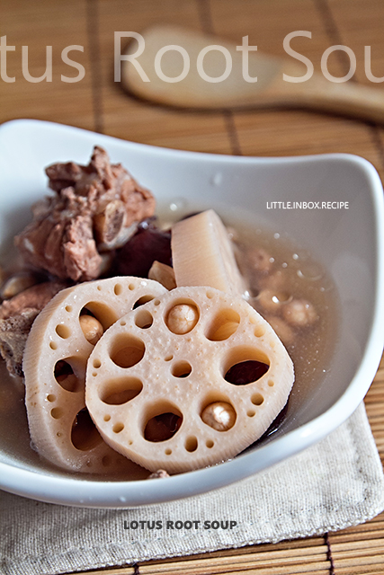 Little Inbox Recipe ~Eating Pleasure~: Lotus Root & Peanut Soup