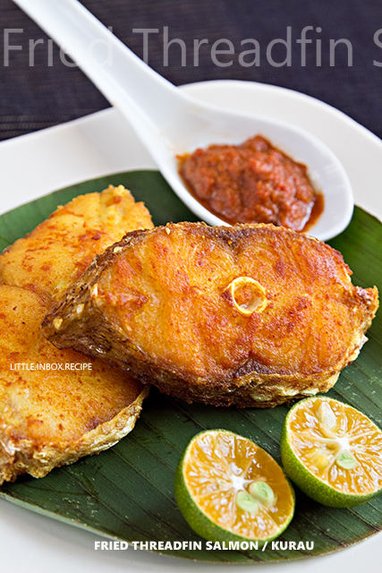Little Inbox Recipe ~Eating Pleasure~: Fried Threadfin Salmon / Kurau