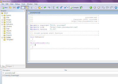 Delete all Objects Script for MT5