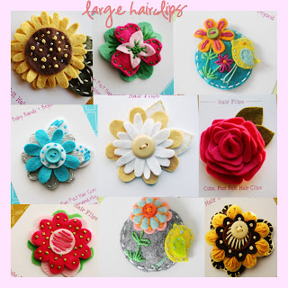 Hair Flips: Fun, Felt Hair Clips: Felt hair clips