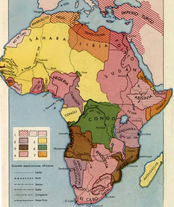 Recursos Ciencias Sociales: MAPA REPARTO COLONIAL DE ÁFRICA