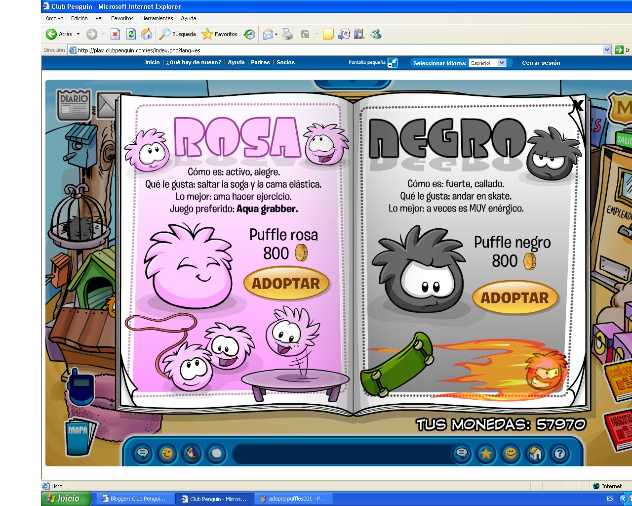 Club Penguin Ventas: Hoy adoptamos los puffles!!!: