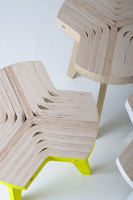 Lets talk about design: Offset, a flat-pack stool by Giorgio Biscaro ...