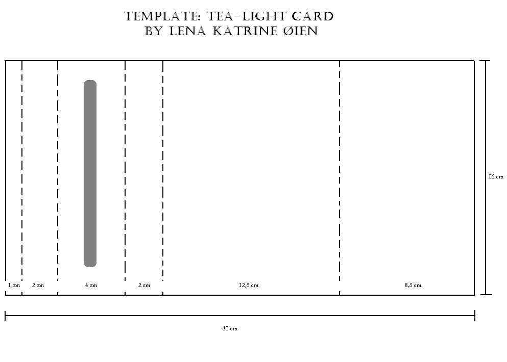 Lena Katrine`s Scrappeskreppe: Template Tea-Light Card