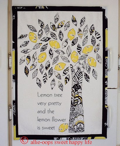 FREEBIES FOR CRAFTERS: Lemon Tree Mini Quilt