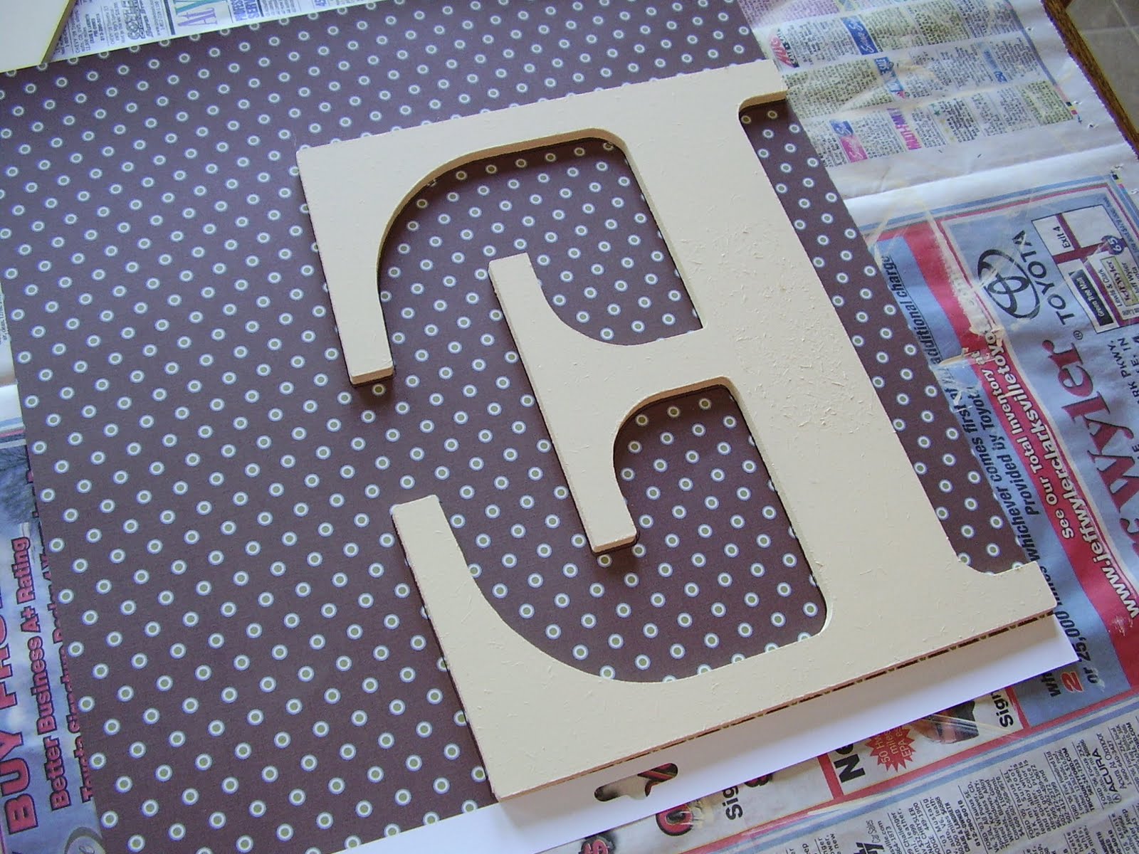 The Sweet Life: Craft Project: Decorative Letters
