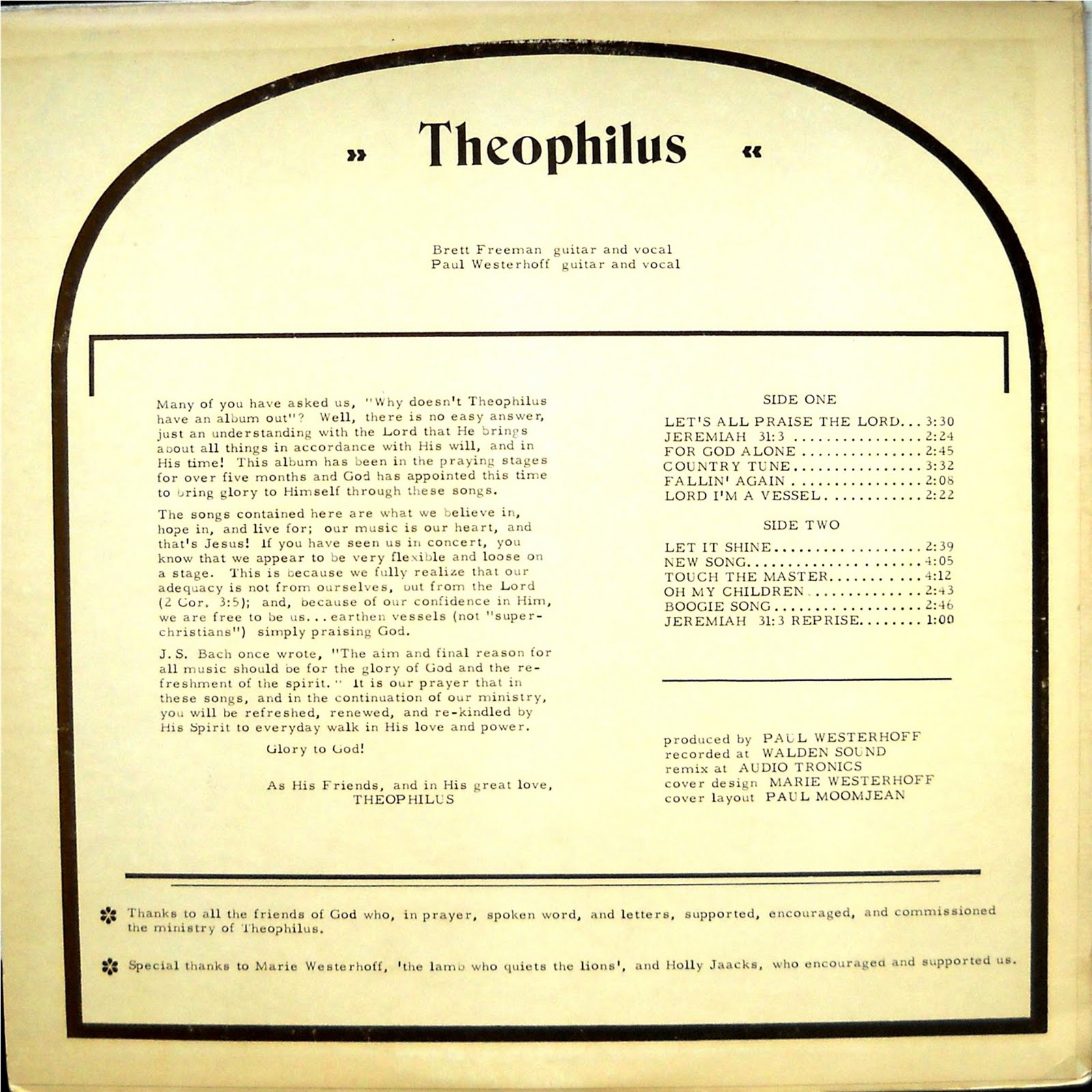 CHRIST WINGS: THEOPHILUS