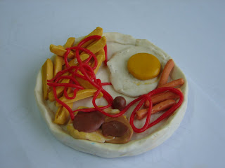 Santos Monestina: Comida de Plastilina.Trabajo de mis alumnos.1º y 4º ESO