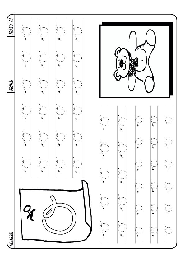 A BIT IN SPANISH, A BIT IN ENGLISH: Trazo de la O