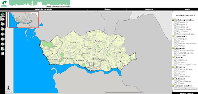 Coordenadas: Mapa Interactivo da cidade do Porto