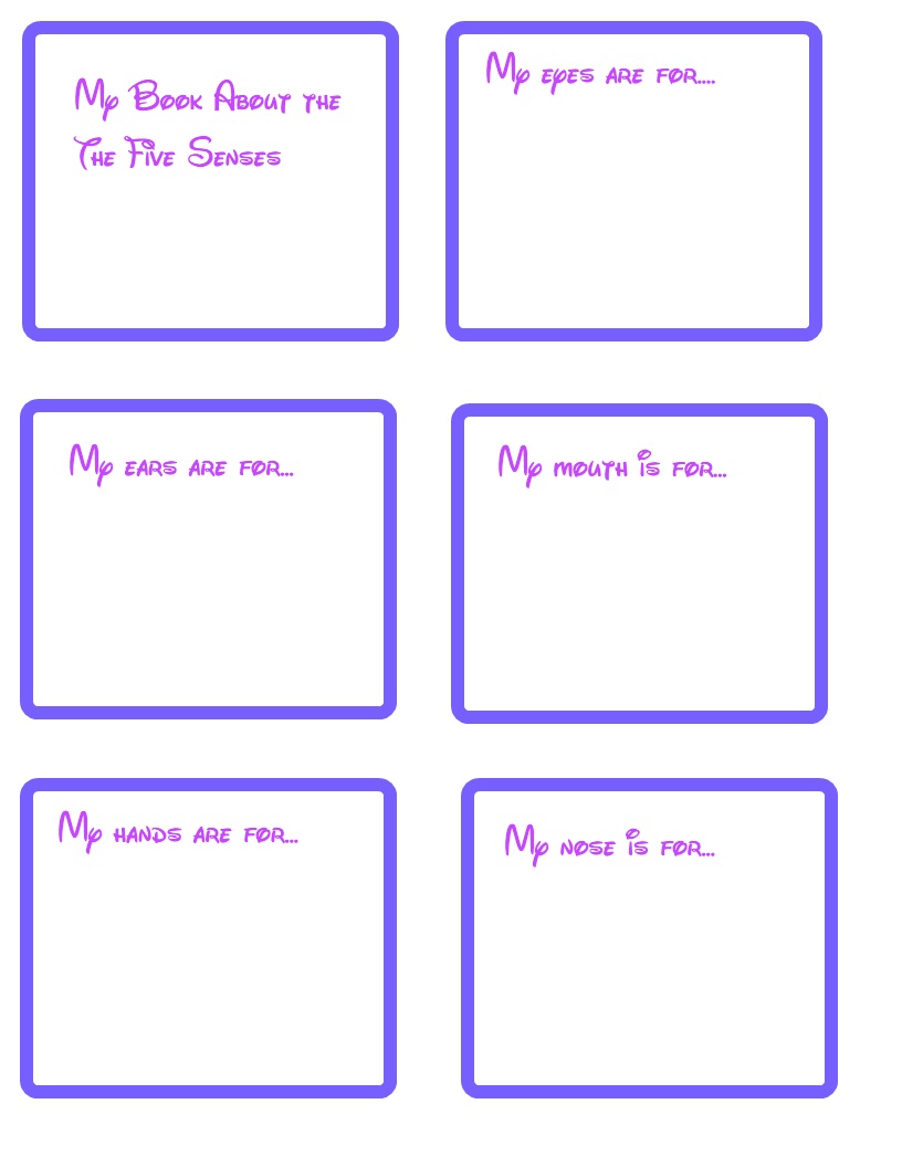 The Twenty Dollar Homeschool A Five Senses Mini Book The Twenty Dollar Homeschool A Five Senses Mini Book